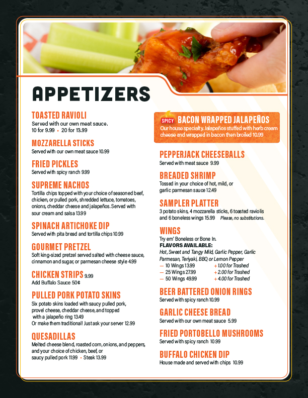 Menu - Detour Grill and Bar