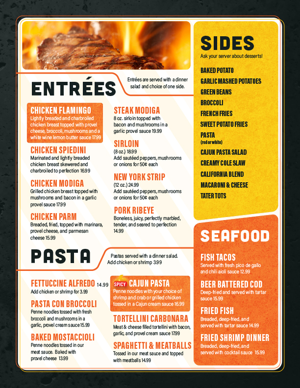 Menu - Detour Grill and Bar